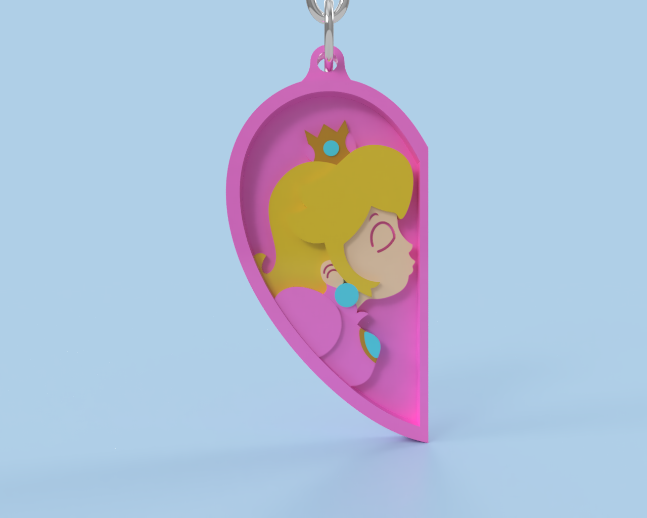 Mario and Peach Keychain by TAICED - Construyendo Ideas | Download free ...