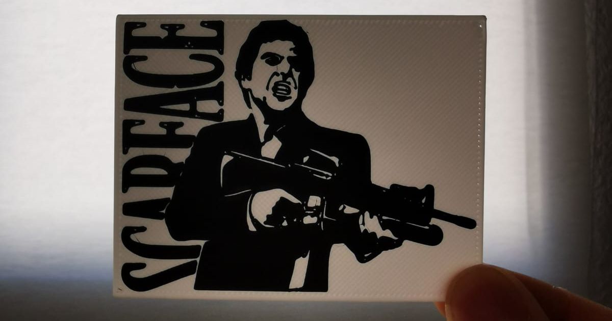 Scarface Silhouette Decor Multicolor by Axor | Download free STL model ...