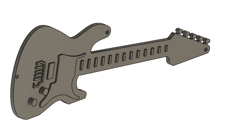 wall / shelf decoration guitar by Dennis | Download free STL model ...