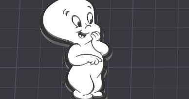 cartoon character casper the ghost keychain / necklace charm (free for ...