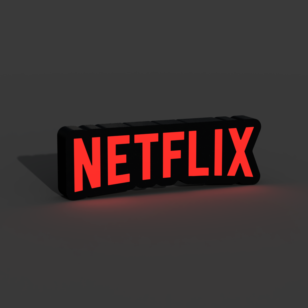 NETFLIX Lightbox LED Lamp by braga3dprint | Printables Store