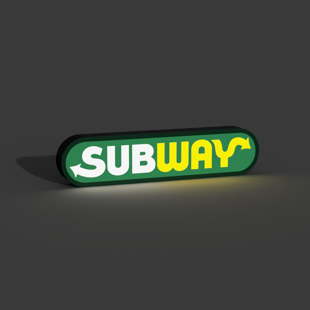 SUBWAY Lightbox LED Lamp by braga3dprint | Printables Store