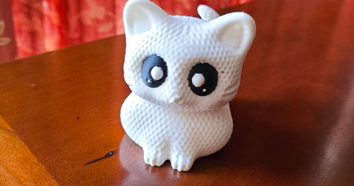 Cute Textured Cat by braga3dprint | Printables Store