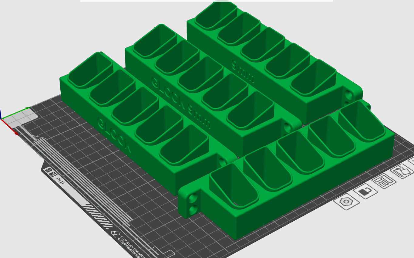 Glock Double Stack Wall Mounted Magazine Holder (5 Magazine Variant) by ...