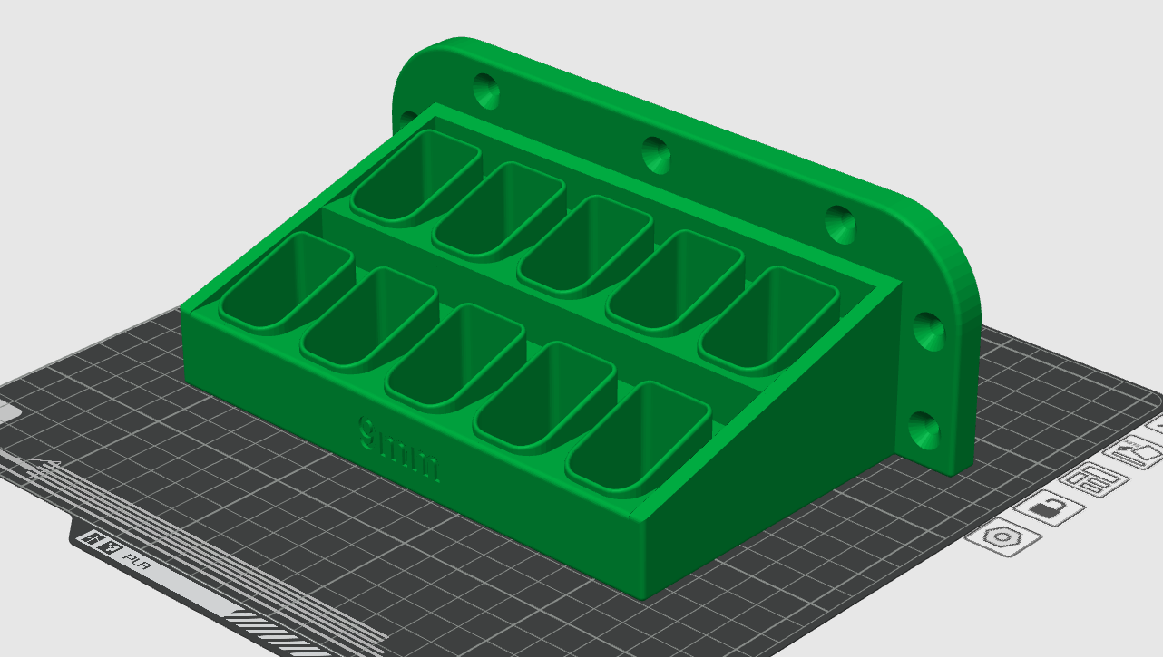 Glock Double Stack Wall Mounted Magazine Holder (10 Magazine Variant ...