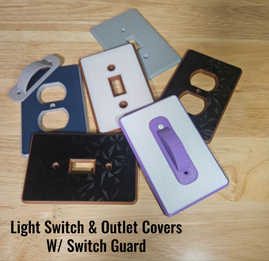 Simple Light & Outlet covers W/ Switch Guard by CLS | Download free STL ...