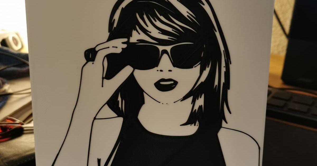 Taylor Swift Stencil Decor Multicolor by Axor | Download free STL model ...