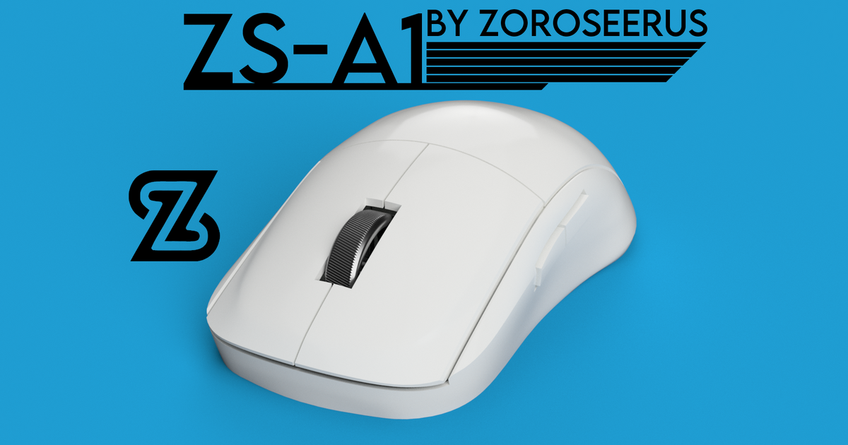 ZS-A1, 3D Printed Symmetric Wireless Mouse for Logitech G305 por ZoroSeerus | Descargar modelo ...