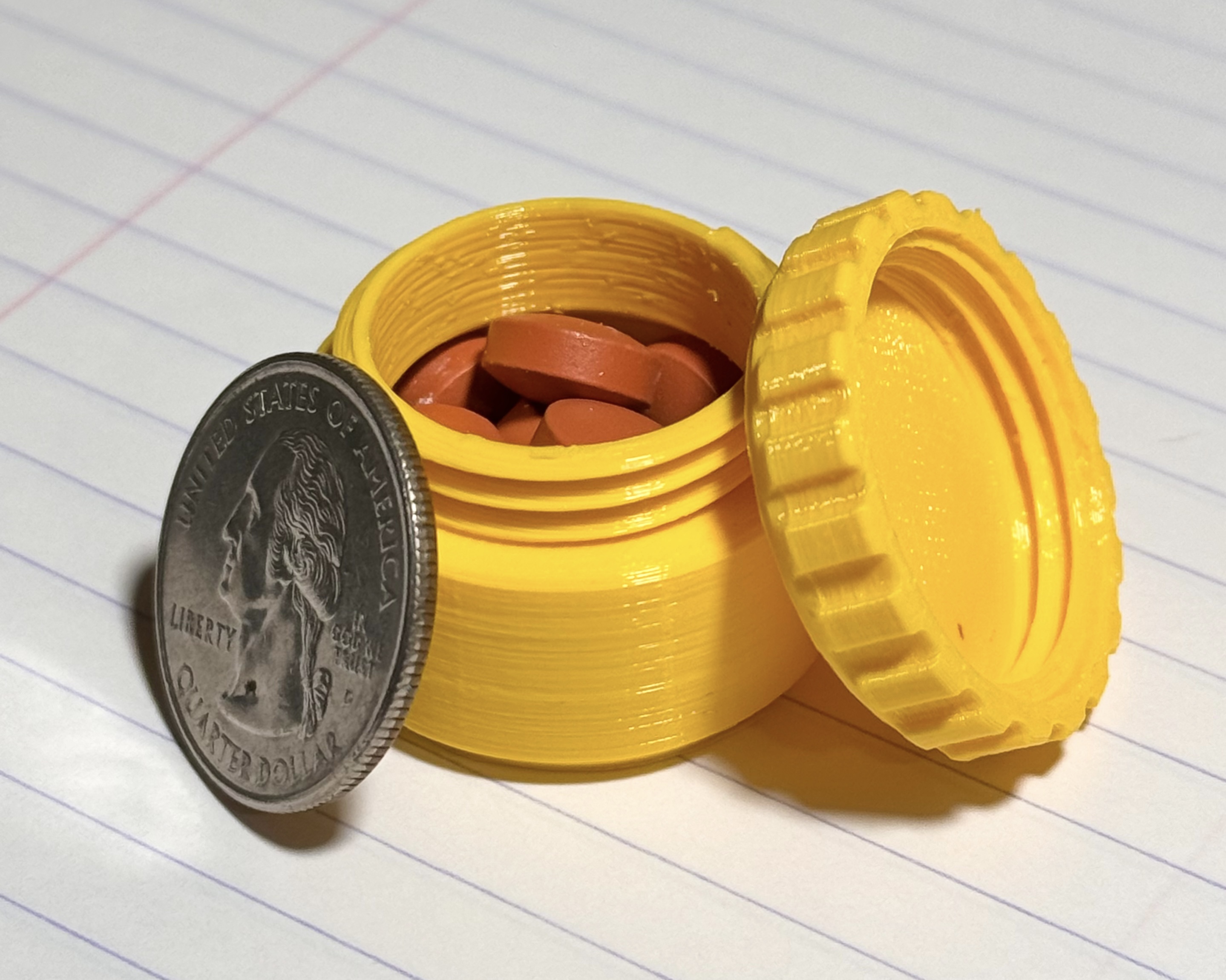 Mini Travel Pill Container by Brooke | Download free STL model ...
