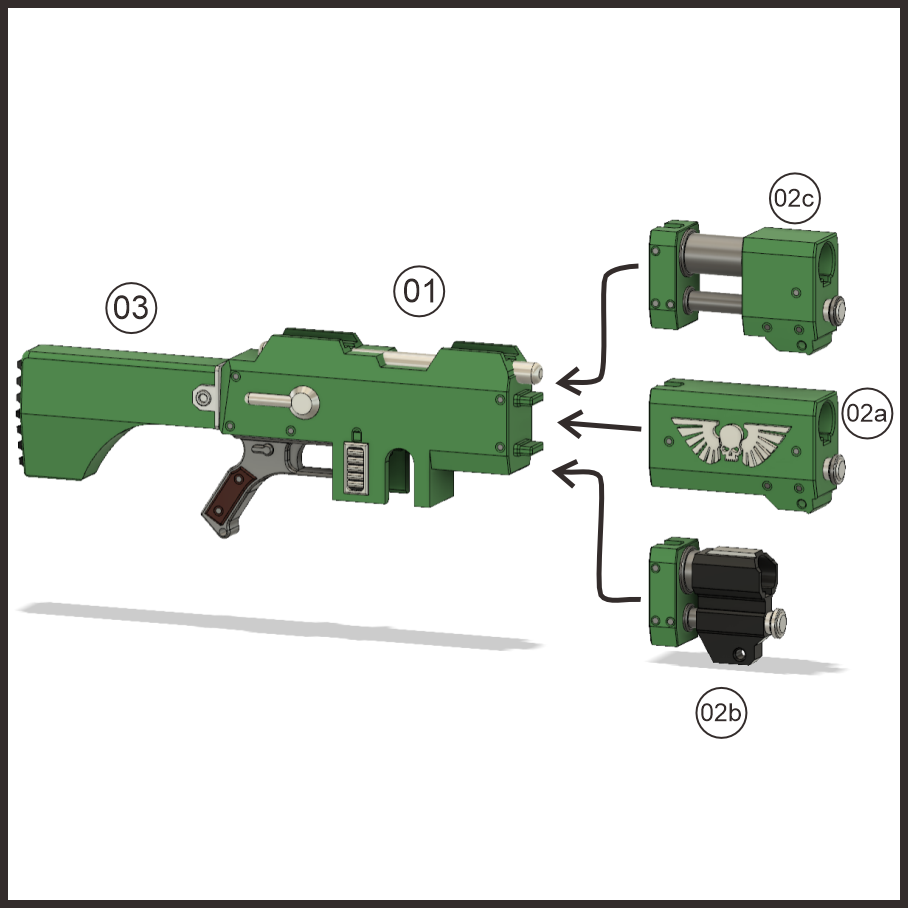1/12 Imperial Lasgun, Kantrael Pattern by ArsenalSkala | Download free ...