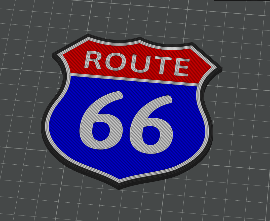Route 66 logo by Dušan Medlín | Download free STL model | Printables.com