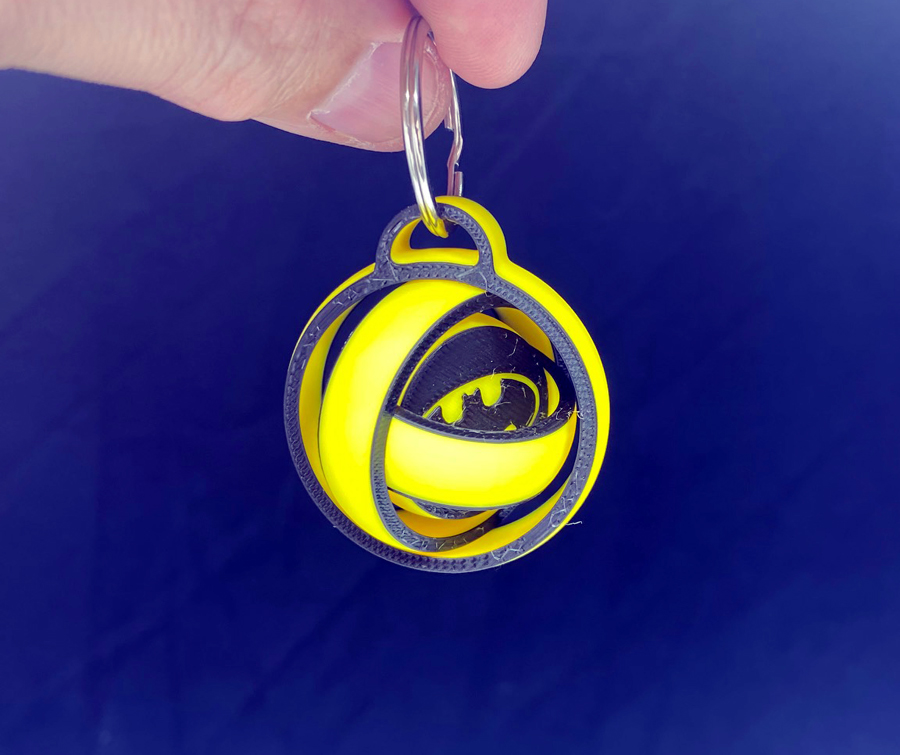 BATMAN Fidget Gyroscope Keychain Spinner (Print-In-Place) by MAKERTEAM ...
