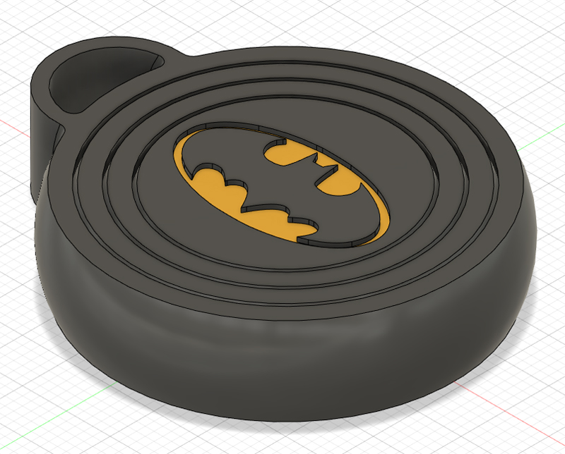 BATMAN Fidget Gyroscope Keychain Spinner (Print-In-Place) by MAKERTEAM ...