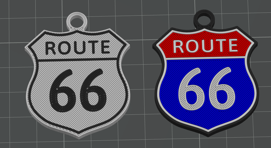 ROUTE 66 keychain by Dušan Medlín | Download free STL model ...