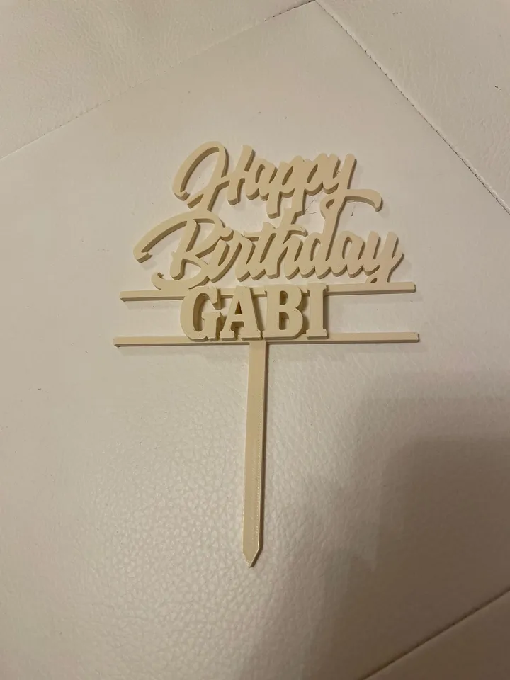 Customizable Caketopper by Wenzi | Download free STL model | Printables.com