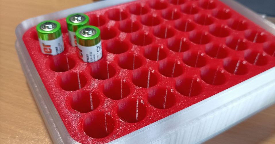 48 pcs. AA battery storage by S3RDYK | Download free STL model ...