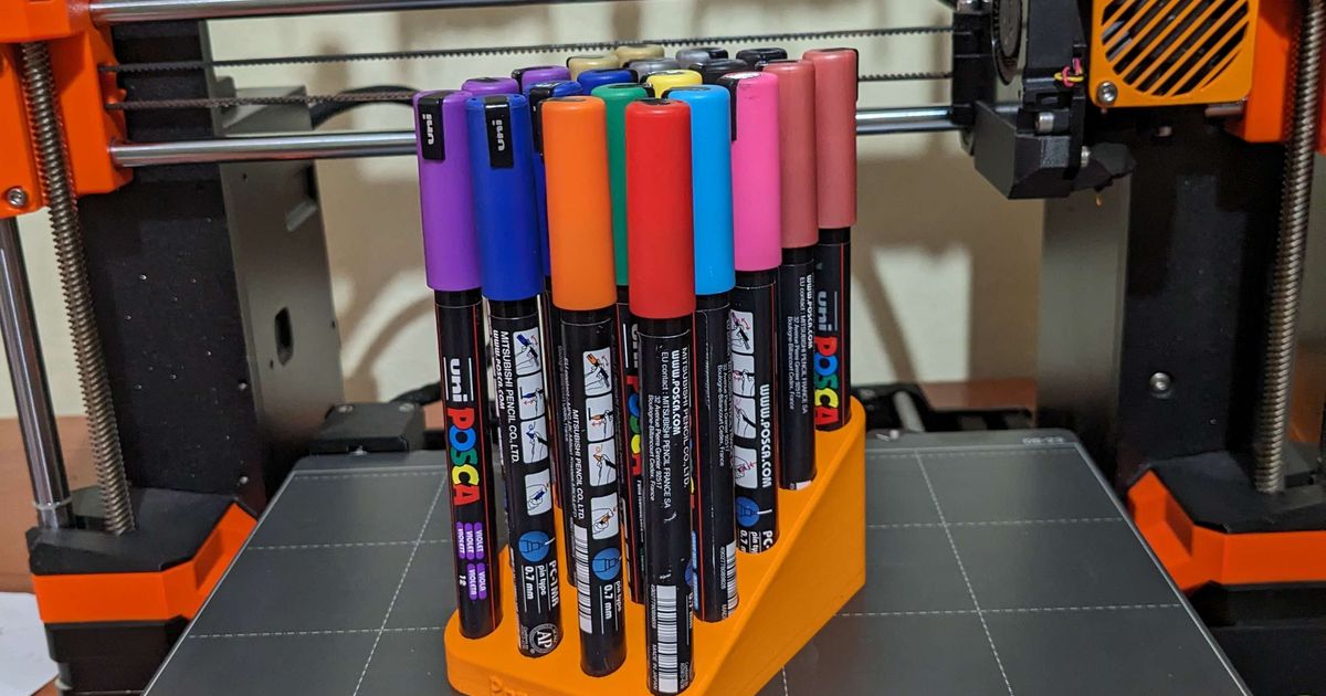 Uni Posca Stand for 0.7mm ( 20 markers) by Aizenrath | Download free ...
