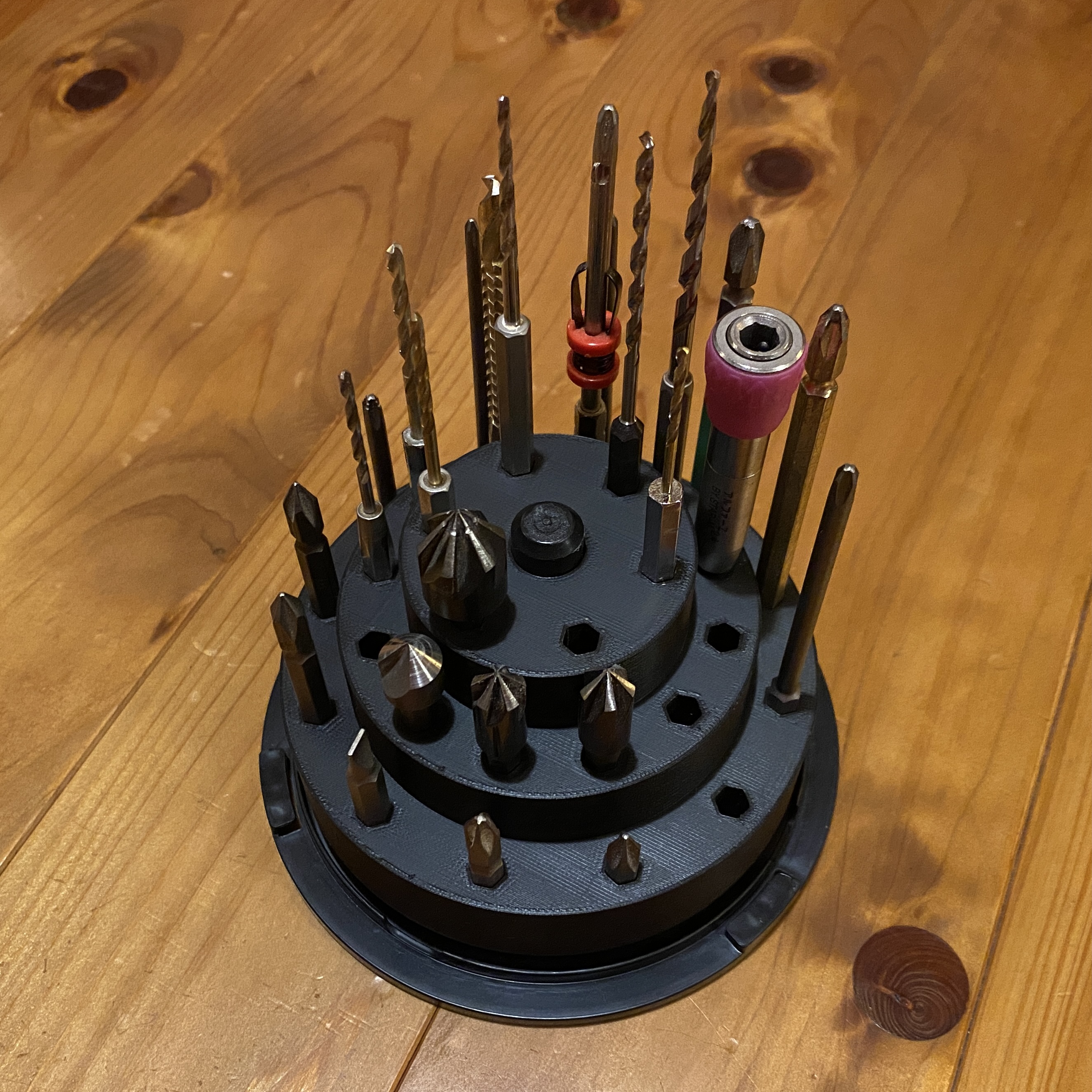 Rotary hexbit organiser by cocian | Download free STL model ...