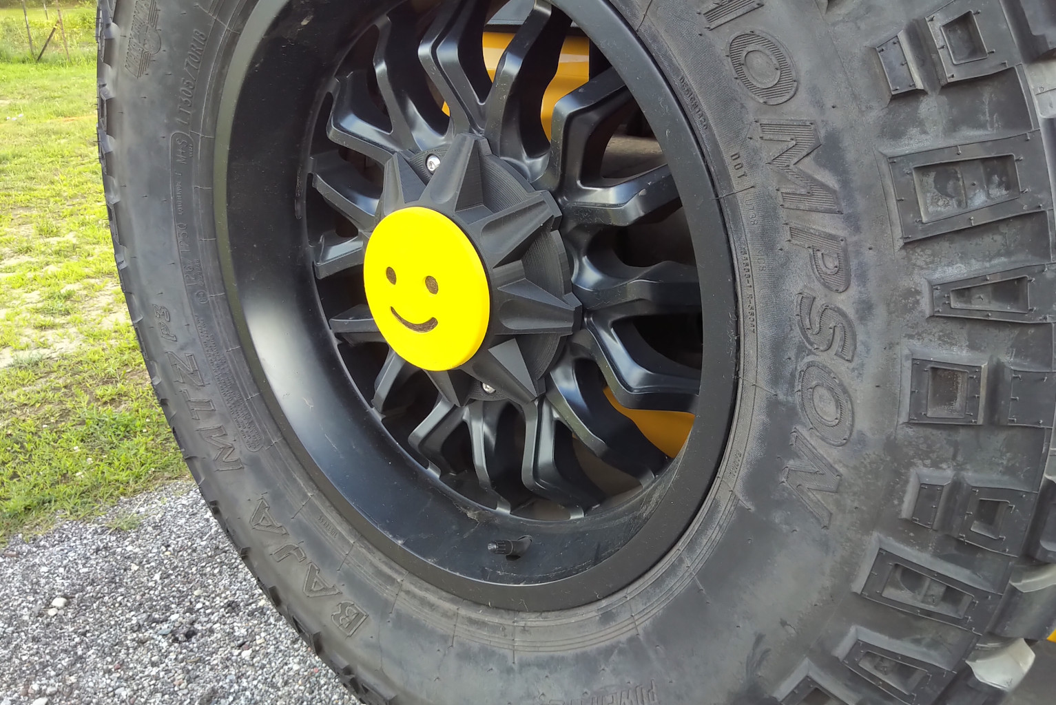 Smiley Face Hubcap for Mickey Thompson Wheels by HalfwitTomfoolery ...