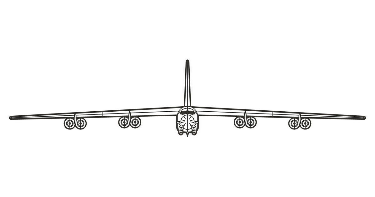 B-52 - Front View - Silhouette by Chris D | Download free STL model ...