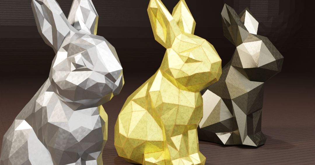 Cute Low Poly Rabbit - 3 numbers of faces by Maker81 | Download free ...