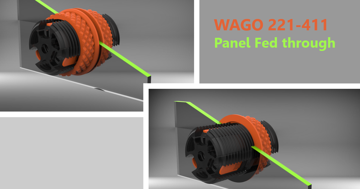 WAGO panel feed through connector by corteXcrank | Download free STL ...