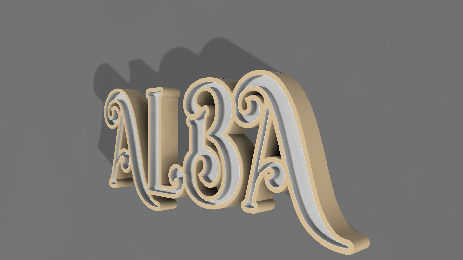 Letrero Alba by SunSet | Download free STL model | Printables.com