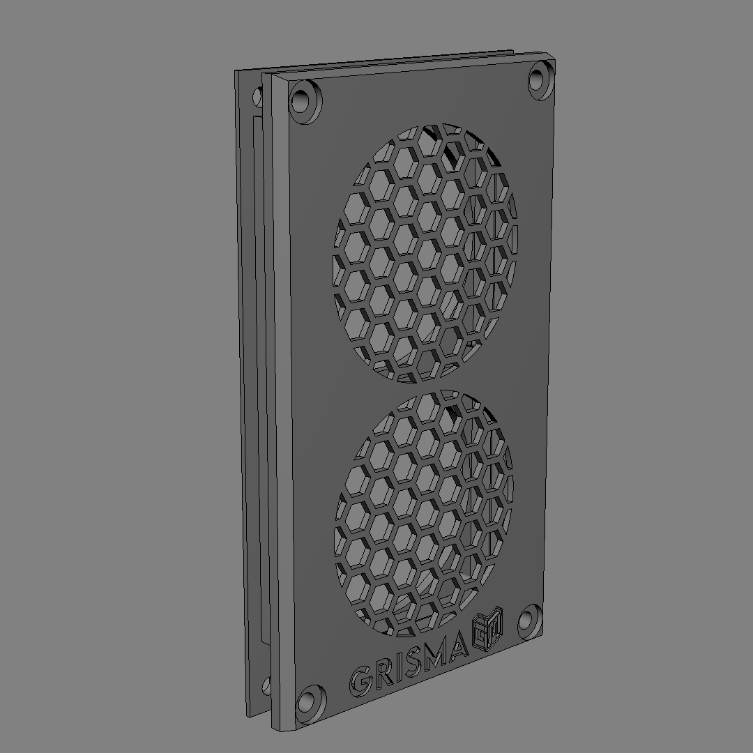 Doble fan mount Enclosure by Grisma 3D | Download free STL model ...
