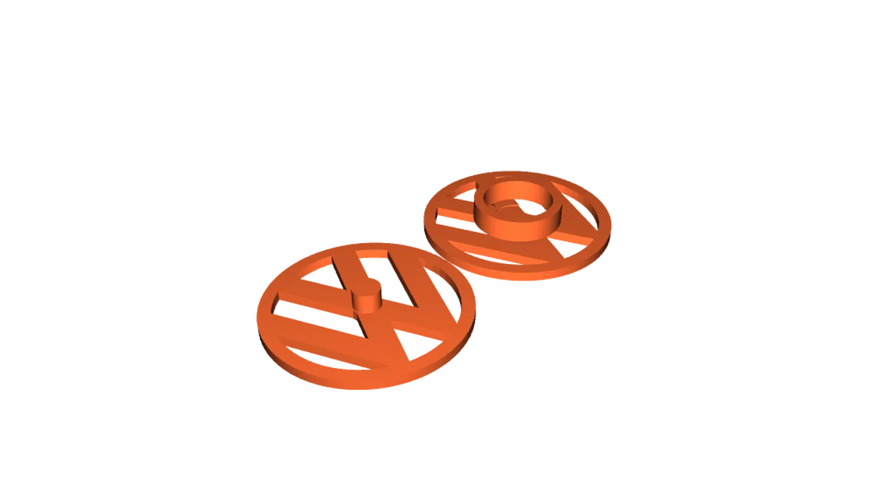 Double sided VW fidget spinner by B&B TECH | Download free STL model ...
