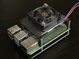 Raspberry Pi cooling fan platform by aspiring_maker | Download free STL ...