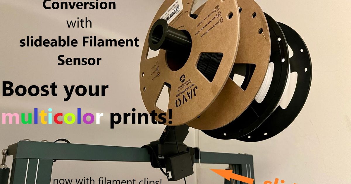 (double) front spool conversion by central or slidable filament sensor ...