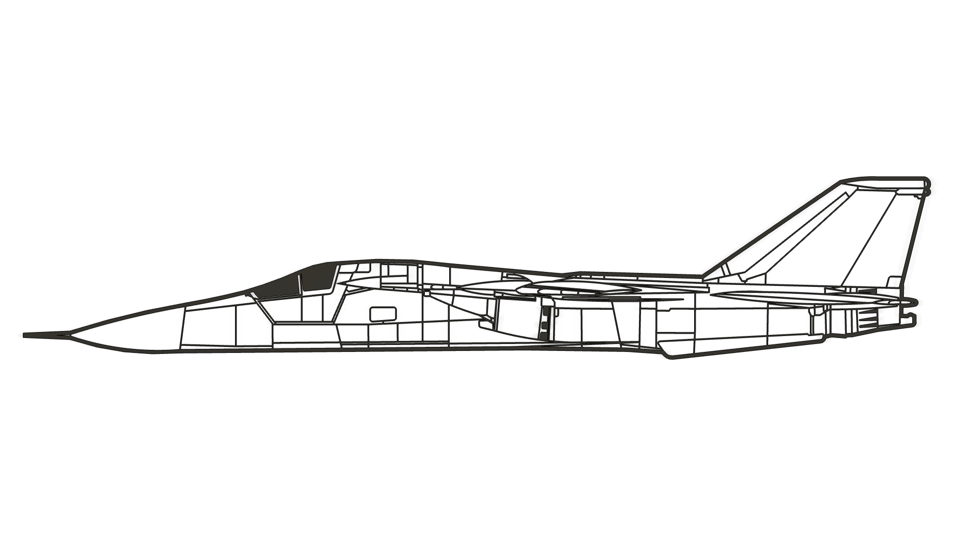 FB-111 - Side View - Silhouette by Chris D | Download free STL model ...