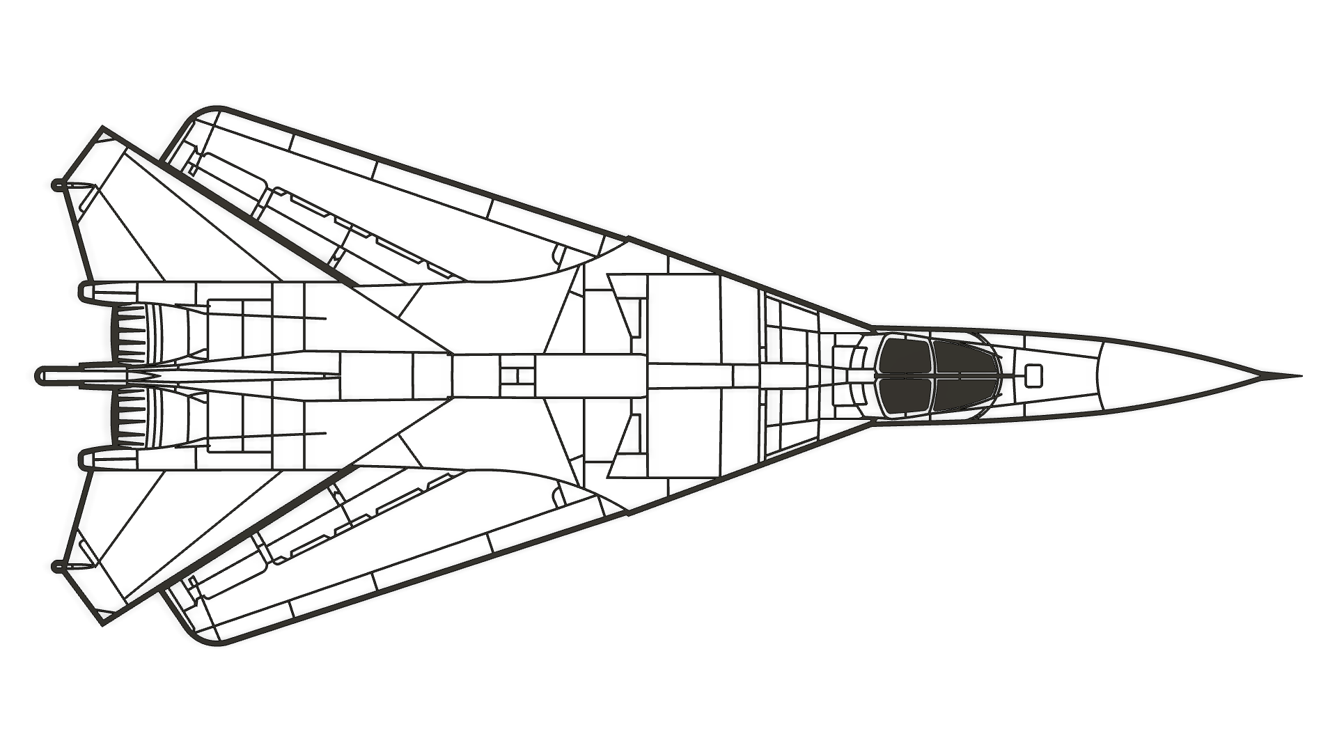 FB-111 - Top View - Silhouette by Chris D | Download free STL model ...