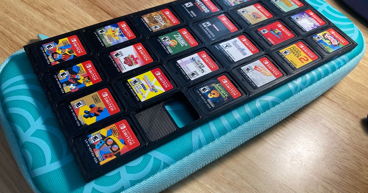 Nintendo Switch Game Cart Holder x24 by cyatta | Download free STL model | Printables.com