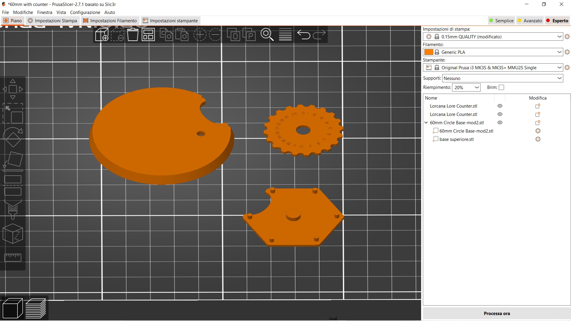 Miniature Base 50mm with life counter by Pazzuomo | Download free STL ...