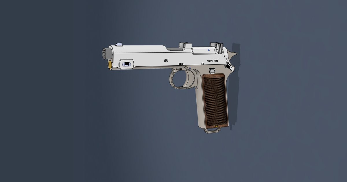 Steyr-Hahn 1912 handgun by Wizard_pope | Download free STL model ...