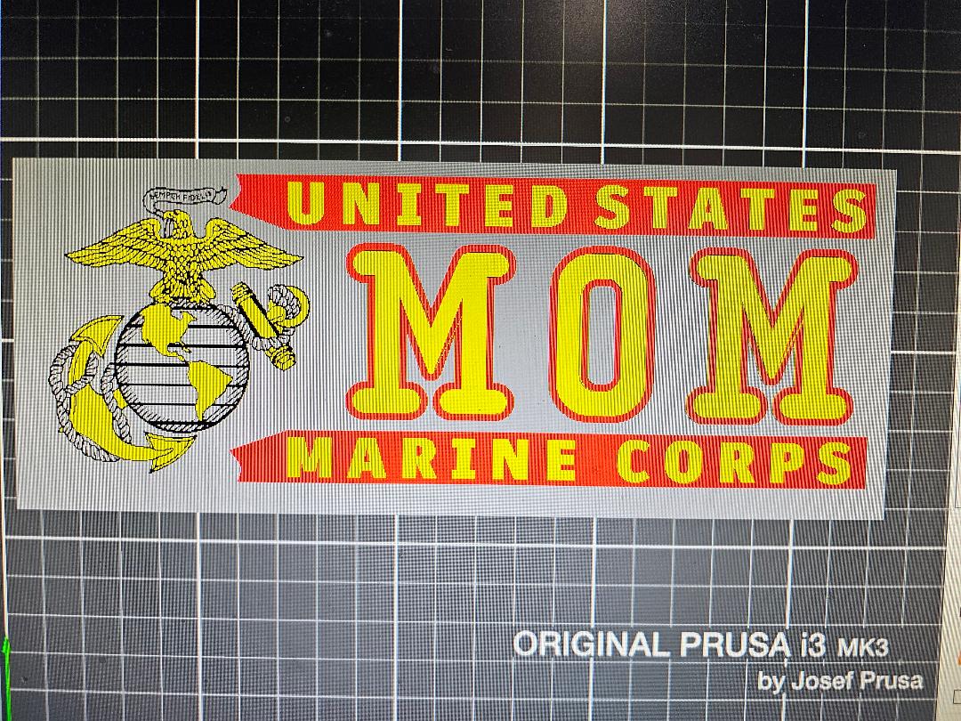USMC Mom Plaque by Eroh Model Building | Download free STL model ...