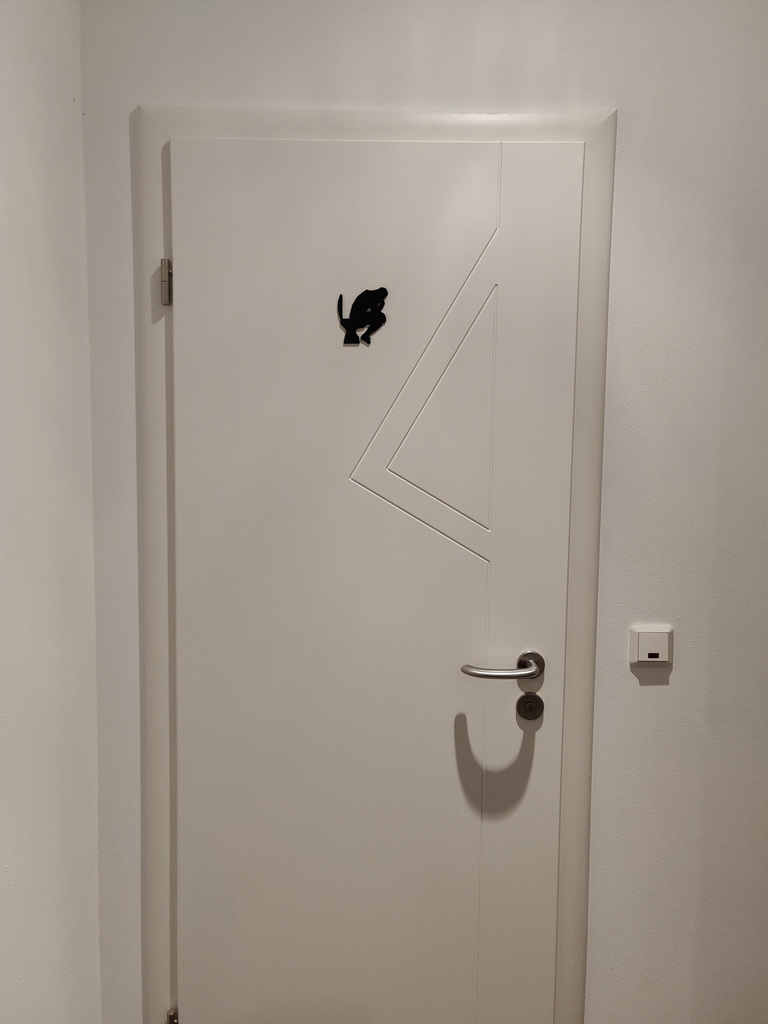 Rodin's "The Thinker" WC / Restroom / Toilet / Bathroom sign by Knox ...