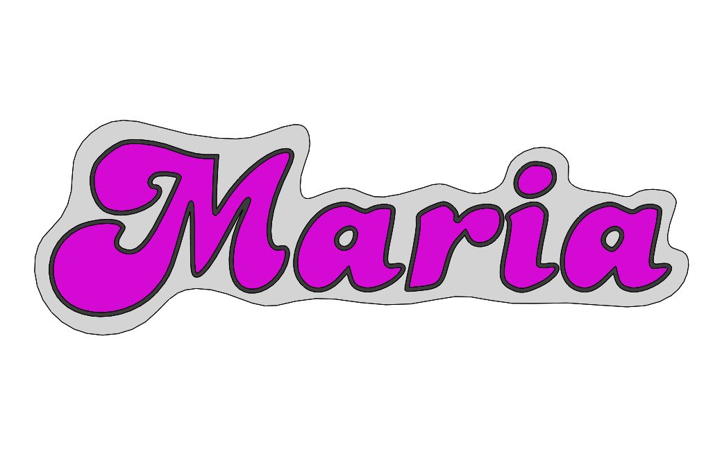 Maria Name Plate par SD-3D | Téléchargez gratuitement un modèle STL ...