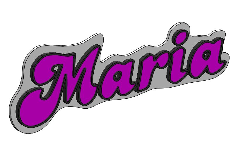 Maria Name Plate par SD-3D | Téléchargez gratuitement un modèle STL ...
