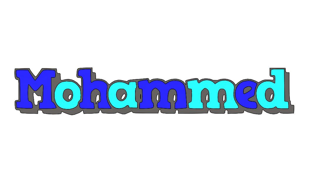 Mohammed Name Plate par SD-3D | Téléchargez gratuitement un modèle STL ...