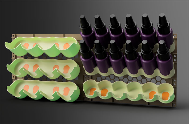 Tamiya 23ml, AlphaAir and Pro Acryl Holders for My Modular Paint Rack ...