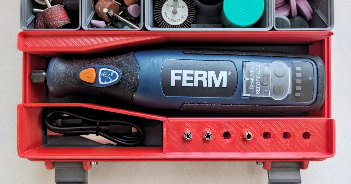 2x5x6u Gridfinity tray for cordless rotary tool by XVIIarcano ...