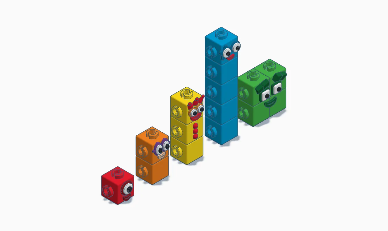 Numberblocks 1 5 [building Blocks] By Efe Balun Download Free Stl