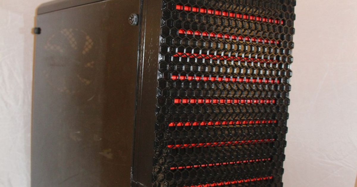 Computer case face by Sean Roach | Download free STL model | Printables.com