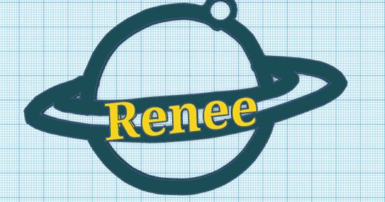Renee Space Keychain by Space_Gal | Download free STL model ...