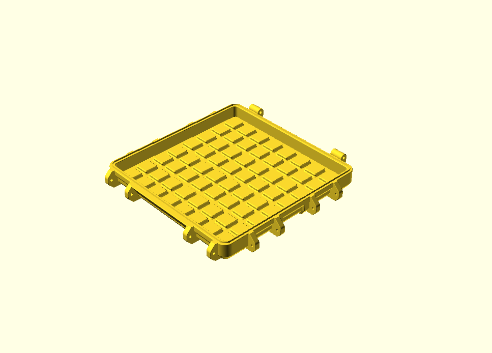 Gridfinity Rugged Storage Box Parametric Half Bin Lid by Nathan ...