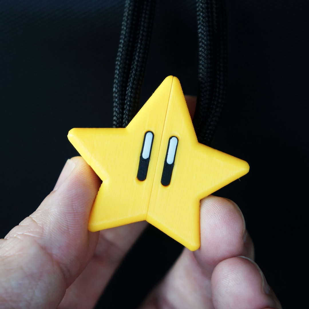 Zipper Pull - Super Star (Super Mario) by TWB | Download free STL model ...