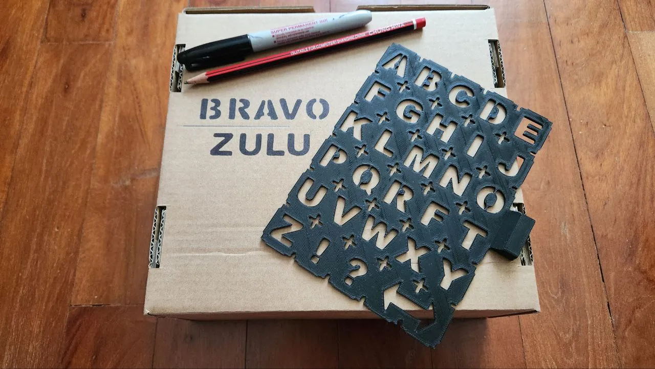 Alphabet Stencil by How._. | Download free STL model | Printables.com
