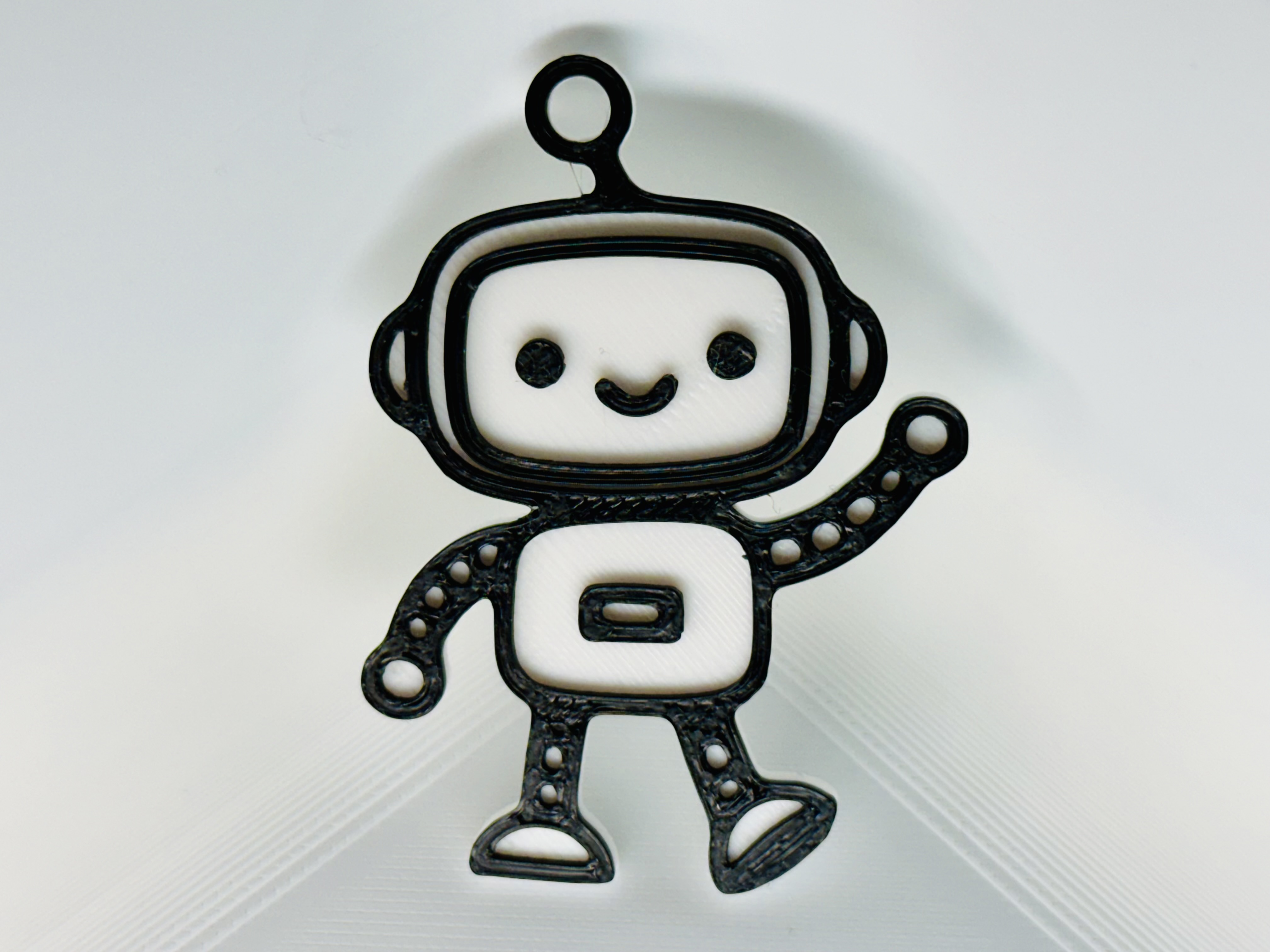 Waving Robot Keychain by Nolan3D | Download free STL model | Printables.com